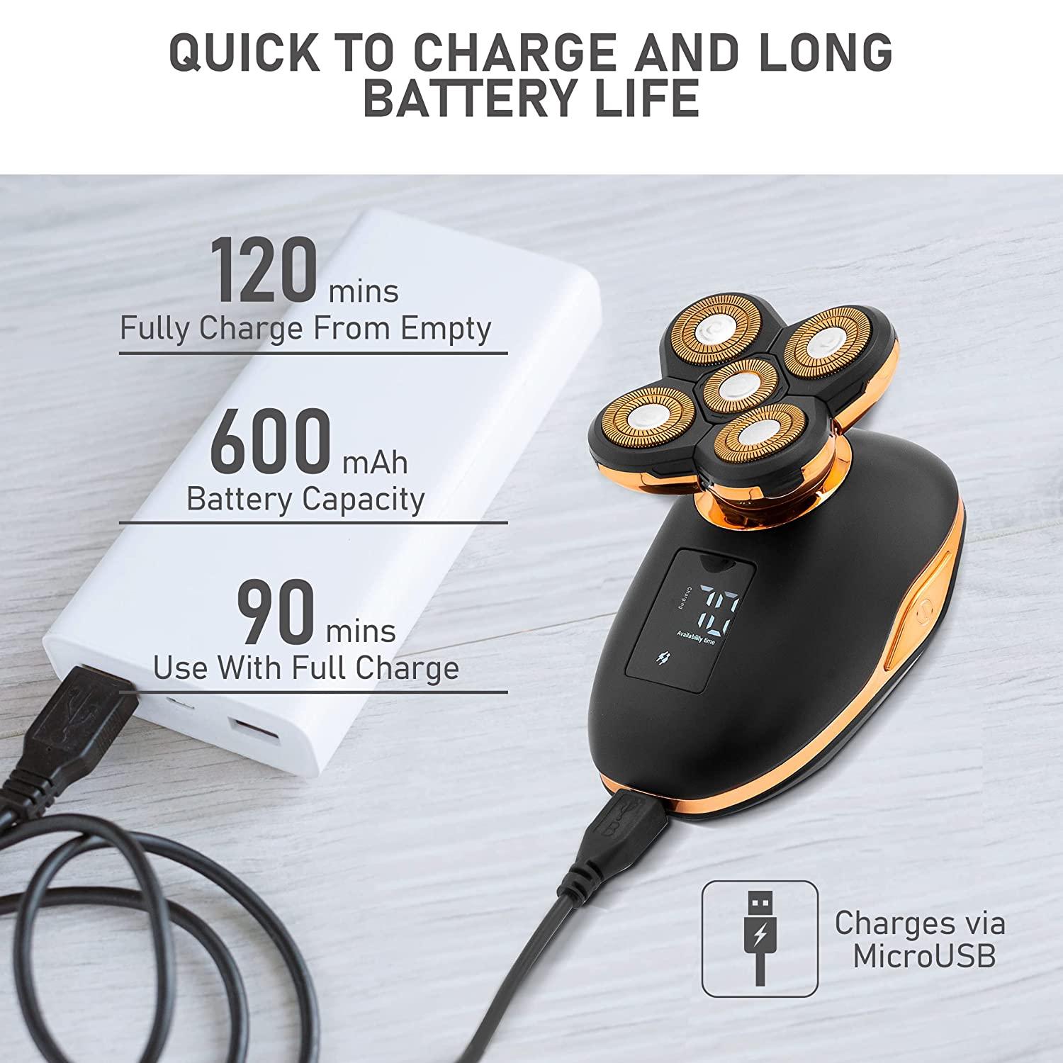 5-in-1 Electric Razor for Men and Women - USB Rechargeable, Waterproof ...