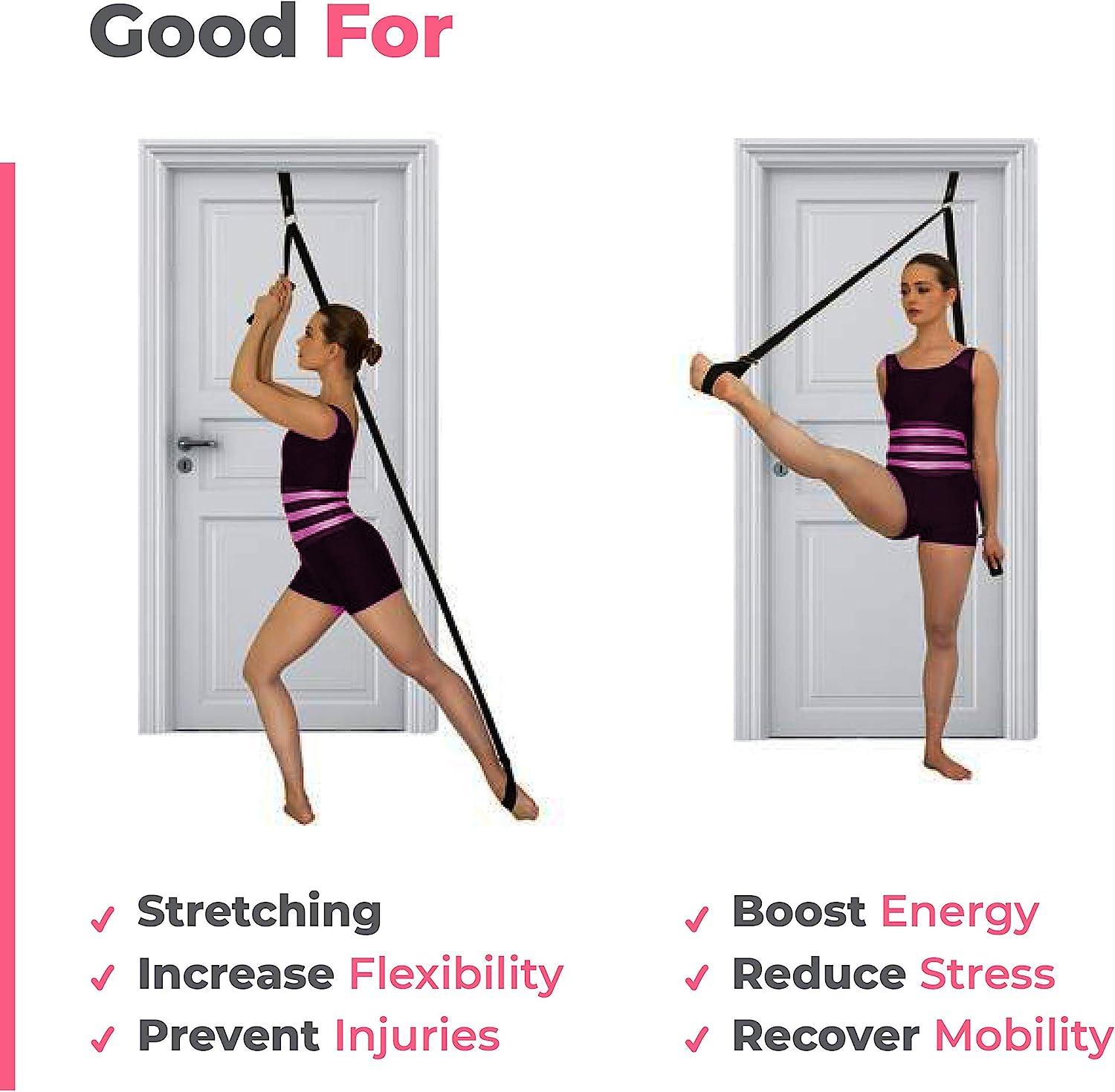 Leg Stretcher Strap for Flexibility - Adjustable Door Stretch Strap for ...