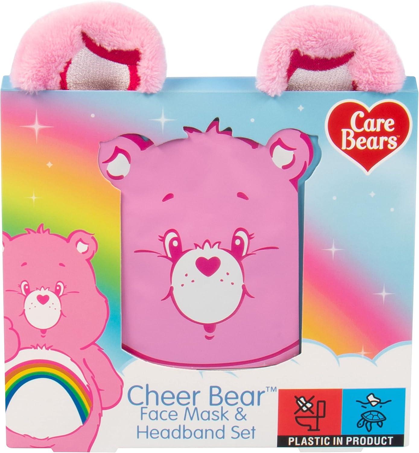 Care Bears Headband and Face Mask Gift Set. Includes Pink Cheer Bear ...