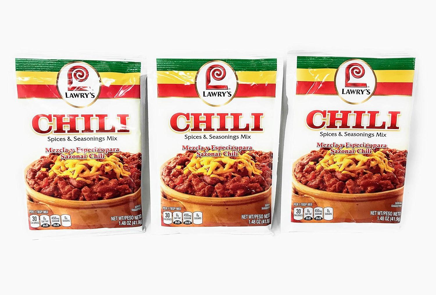 LAWRYS Chili Spices & Seasonings 1.48 OZ (Pack of 3) - Shop Now! | Buy ...