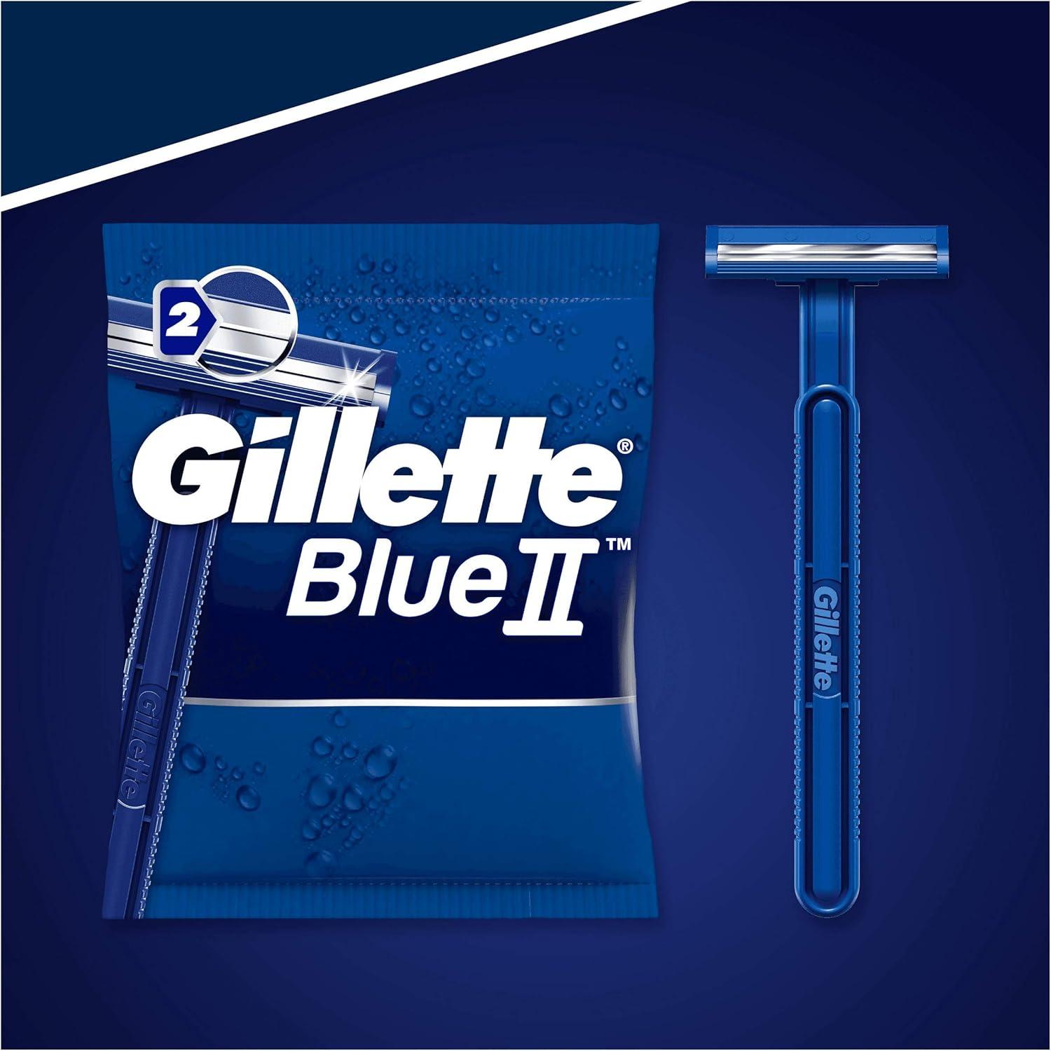 Buy Gillette BlueII Disposable Razors for Men - 10 Pack 2 Blade Fixed ...