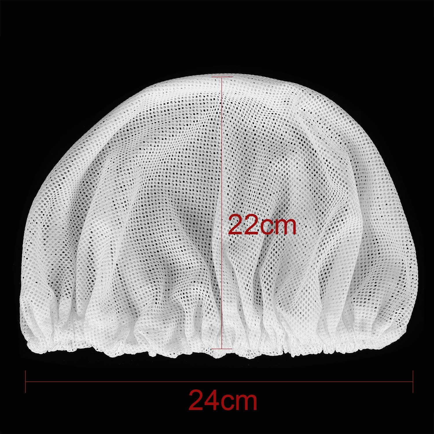 3PCS White Mesh Sleep Caps Bouffant Hair Nets - Women's Protective ...