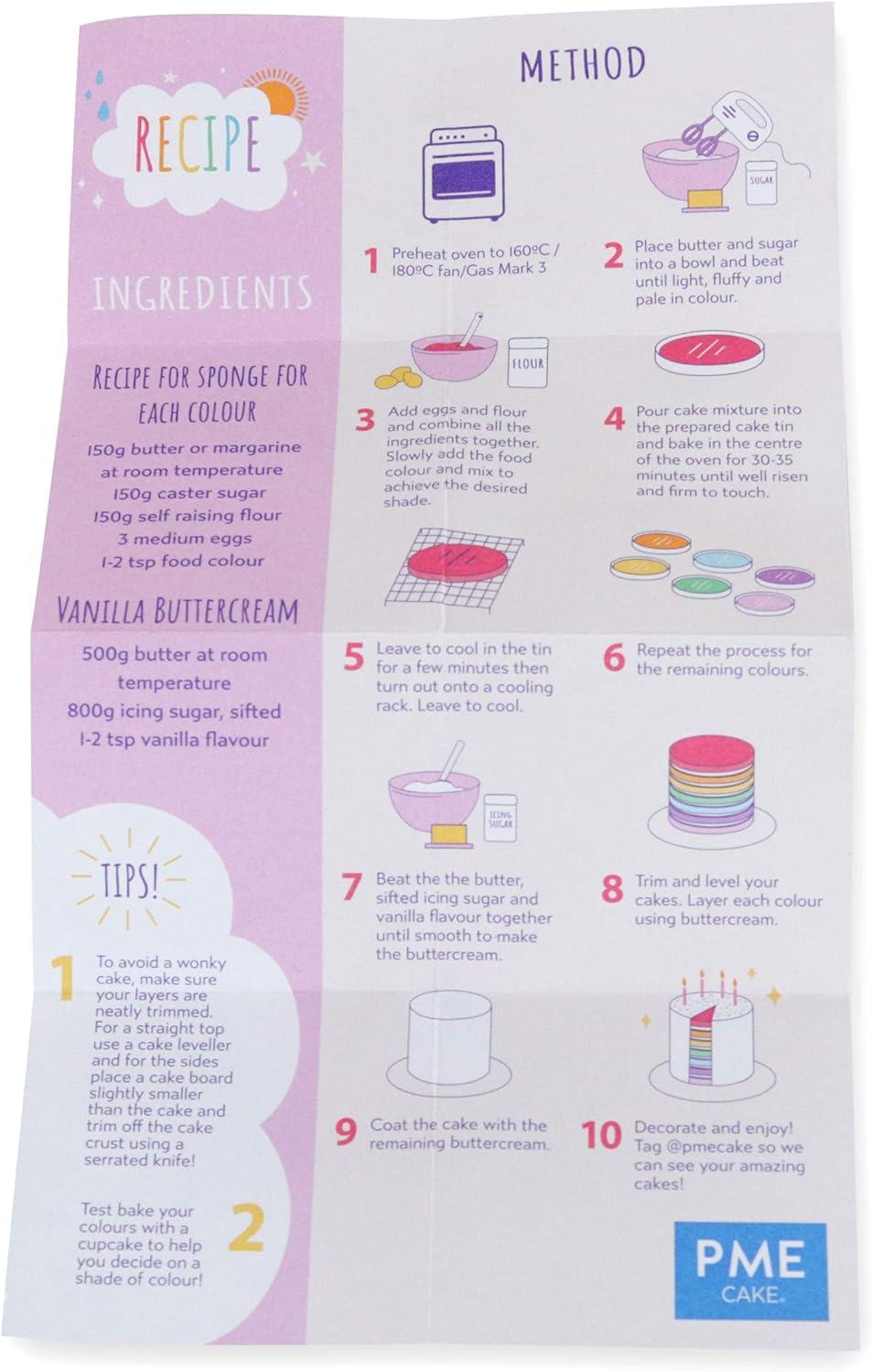 PME Rainbow Cake Food Colours Kit (7 Colours) | Buy Now with Express ...