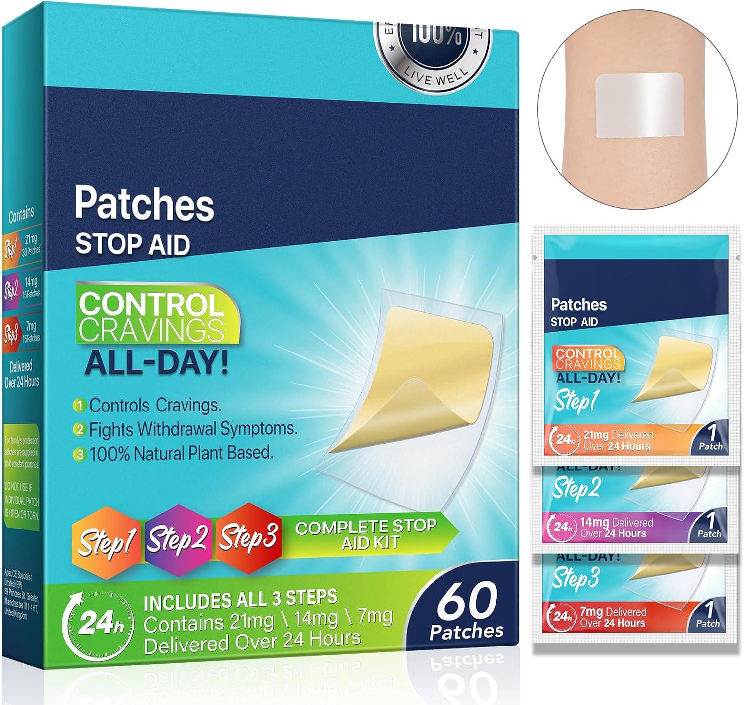 Craving Relief 3-in-1 Patch Therapy - Safe & Effective Stop Aid for ...