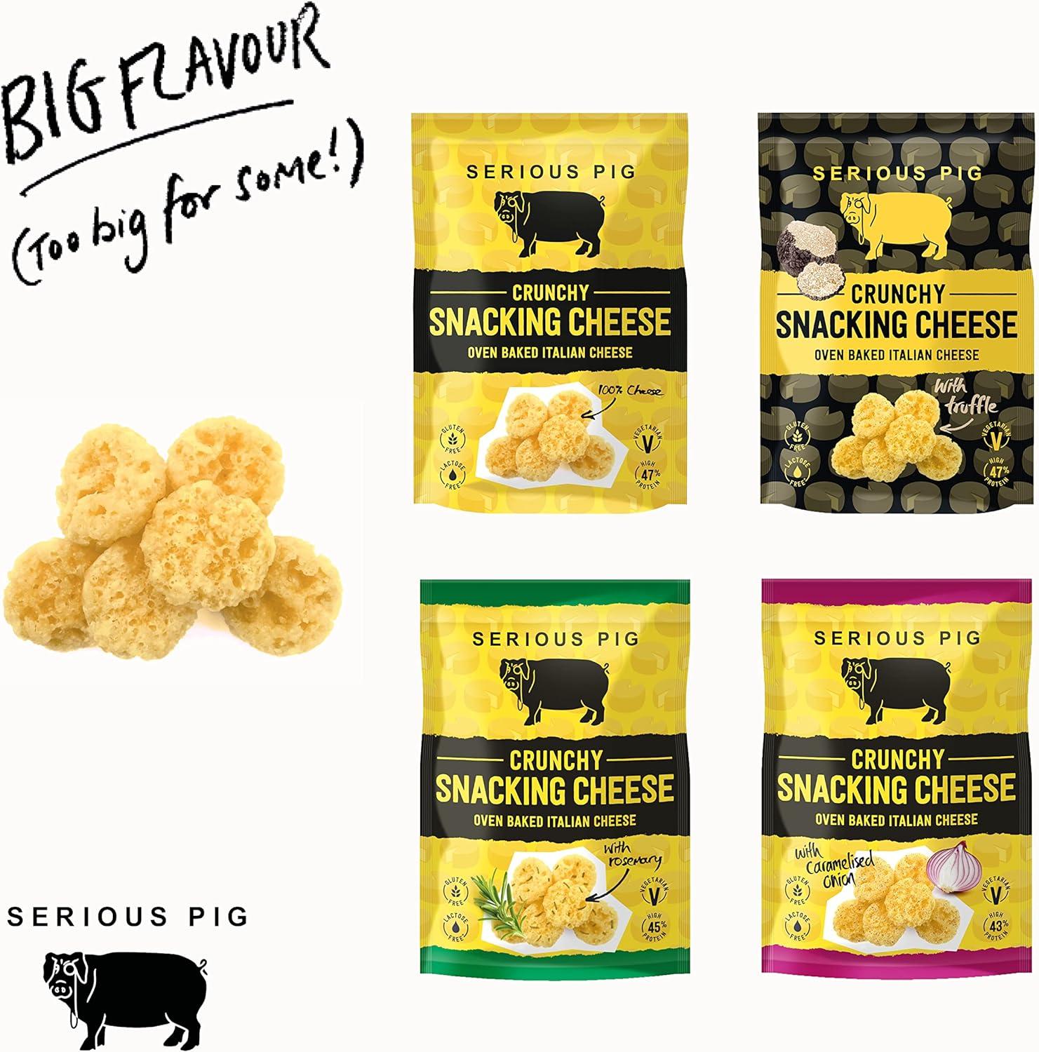 SERIOUS PIG Crunchy Cheese Snacks - Keto Friendly, High Protein, Low ...