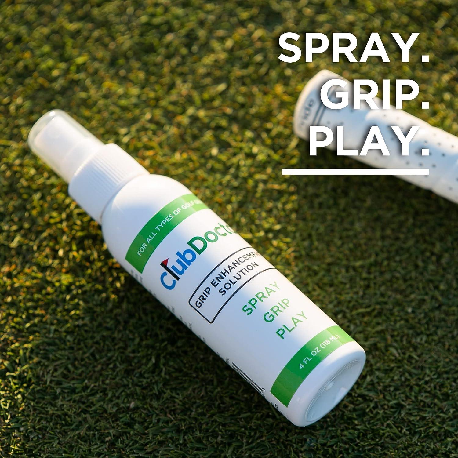 Club Doctor Golf Grip Cleaner Spray - Grip Enhancement Solution - 4 oz ...