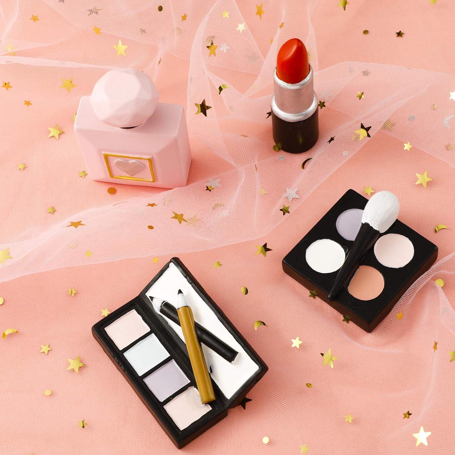 29 Pieces Makeup Themed Cake Toppers 3D Resin Cosmetics Cake Decoration ...