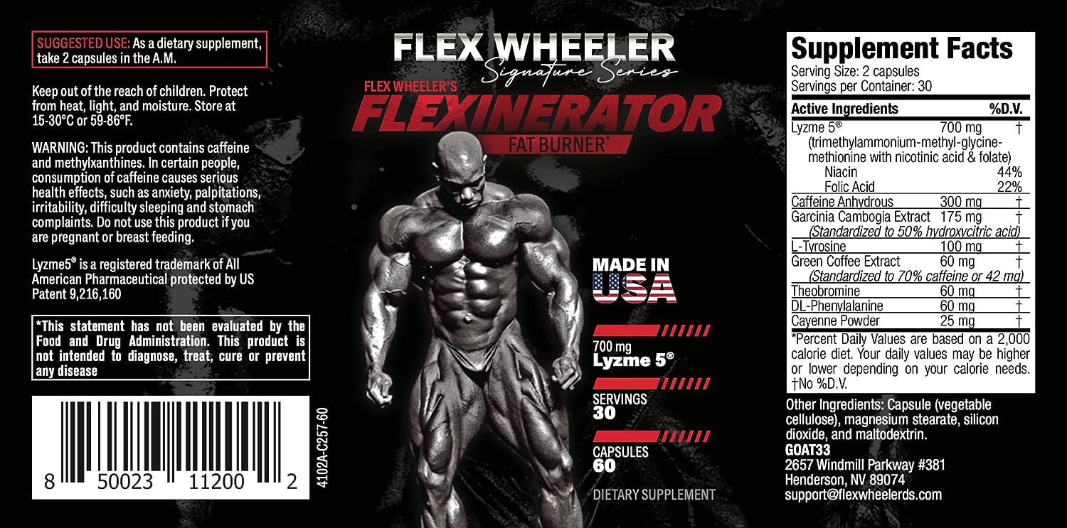 Flex Wheeler Signature Series Flexinerator Fat Burner - 60 Capsules ...
