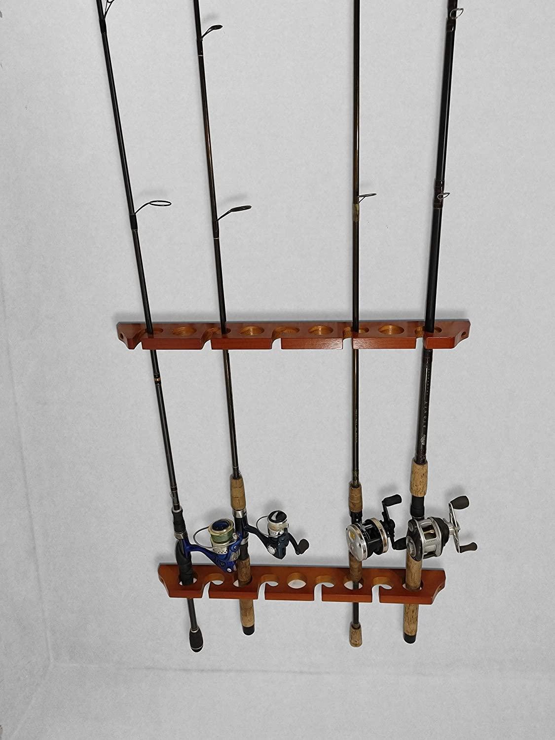 Old Cedar Outfitters Pine Wall & Ceiling Rod Rack - Holds 9 Rods