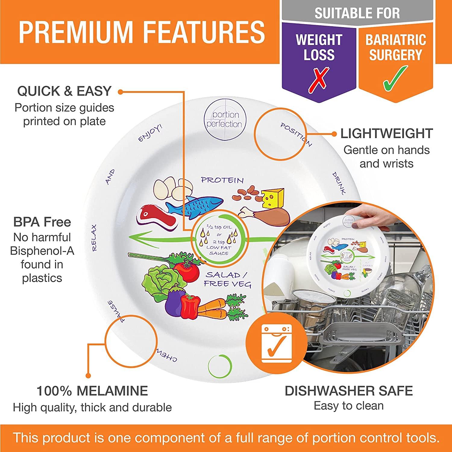 Bariatric Melamine Portion Control Plate 8 For Weight Loss After ...