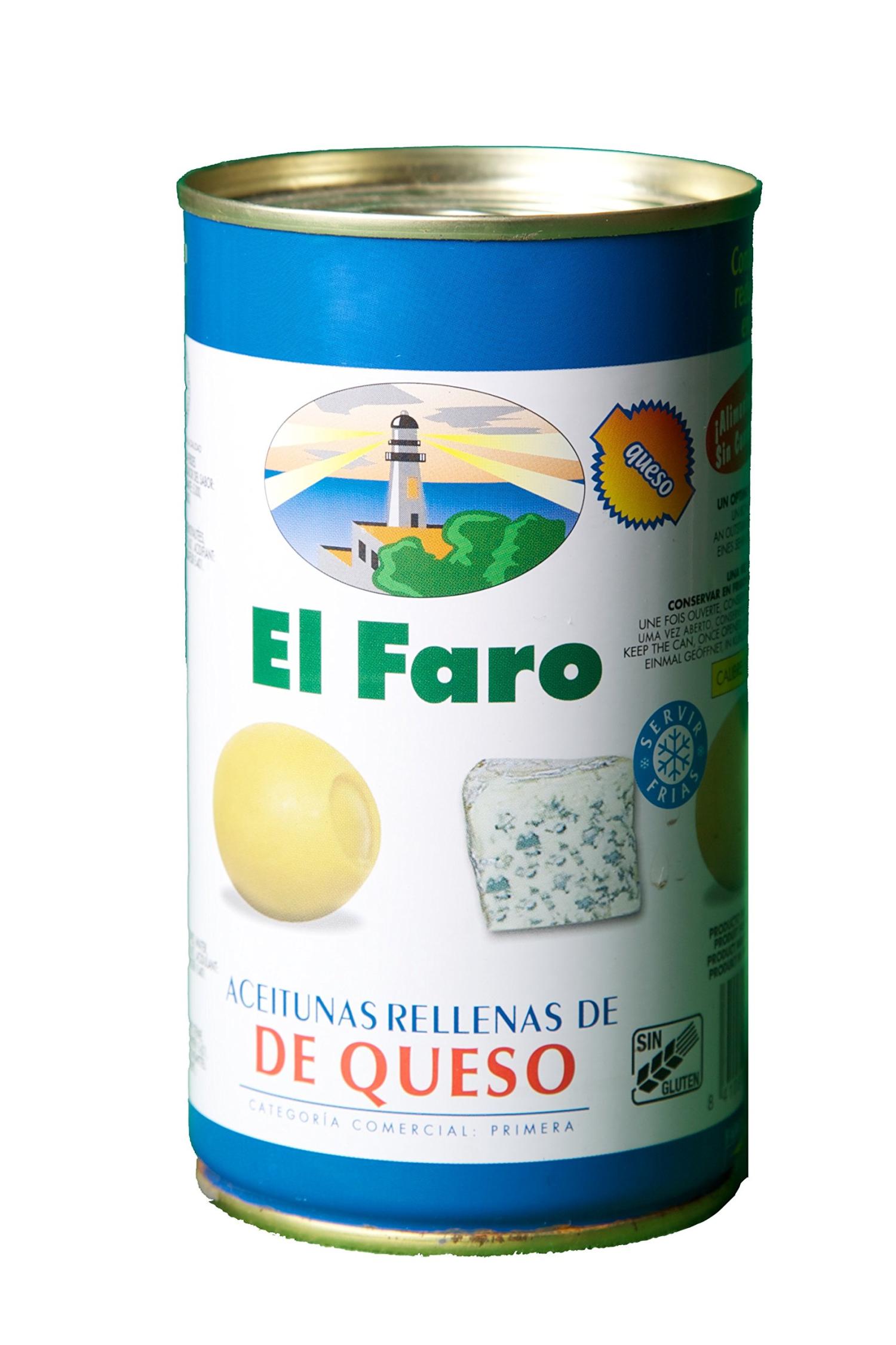 El Faro Olives Stuffed with Blue Cheese - Rellenas de Queso 150g ...