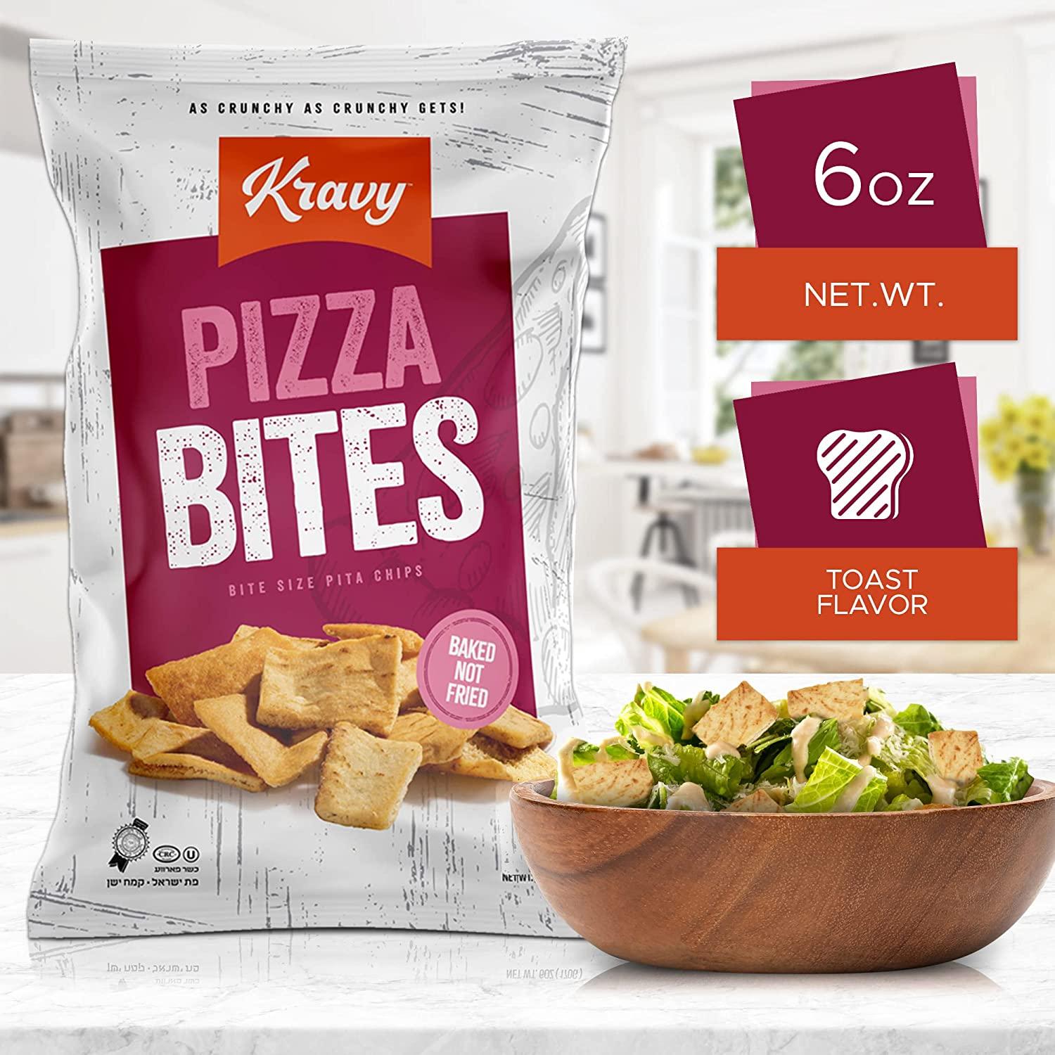 Kravy Pizza Bites 170g - Thin & Crispy Pita Chip Crackers, Perfect for ...