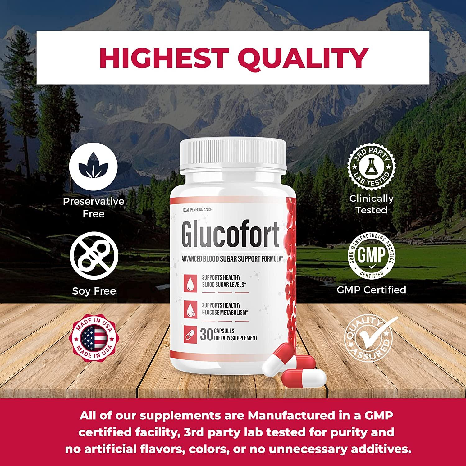 Official Glucofort Supplement - 3 Pack Support Formula | for Blood Sugar & Glucose Control | Buy ...