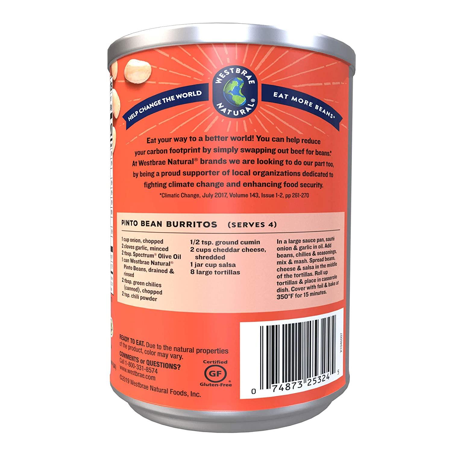Westbrae Natural Organic Pinto Beans - No Salt Added, 25 Oz (12 Pack ...