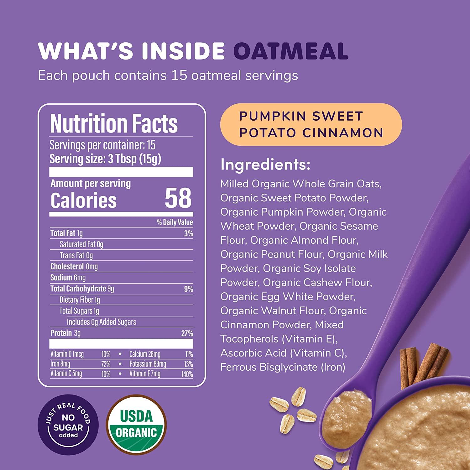 Organic Baby Oatmeal Cereal with Limited Edition Pumpkin Sweet Potato ...
