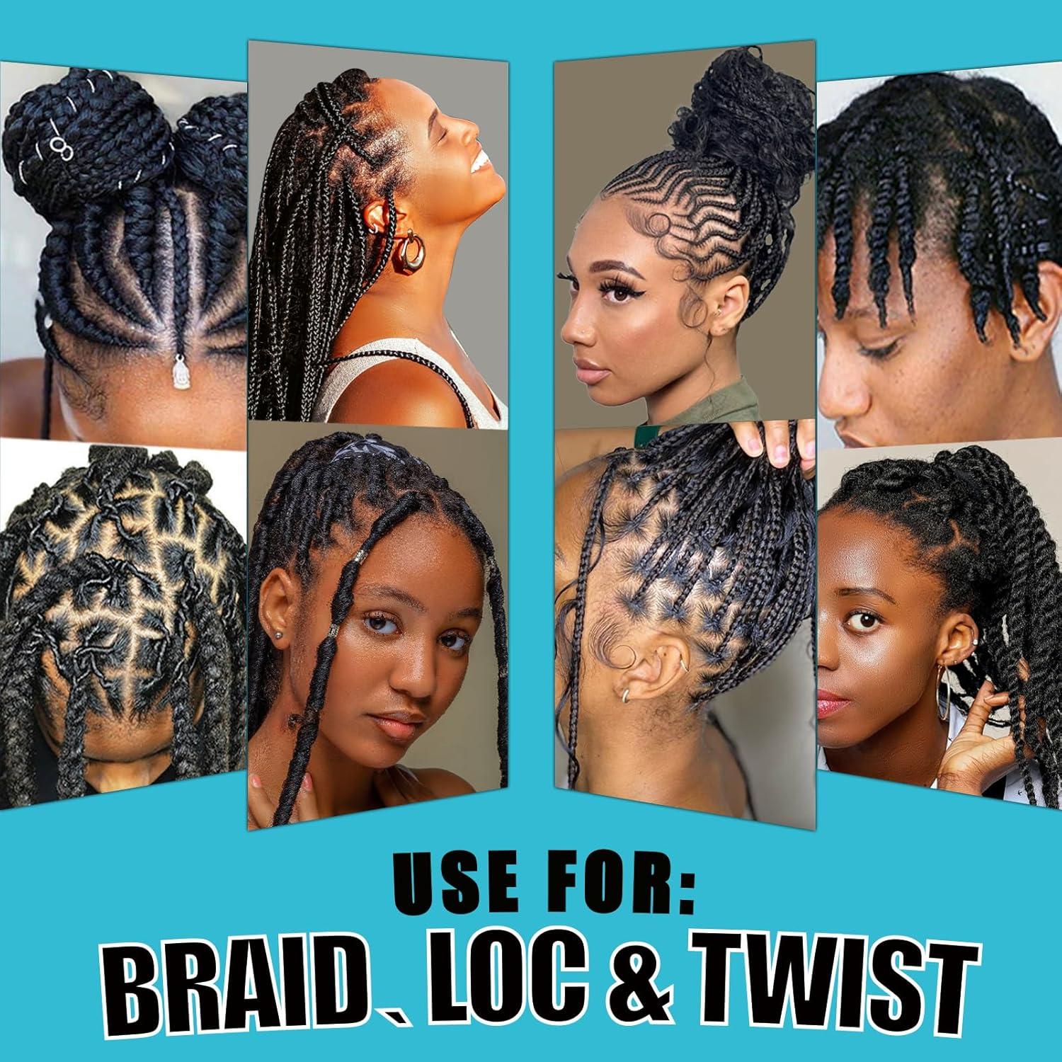 16 OZ Braiding Gel - Extra Hold No Flake High Shine for Twist Locs ...