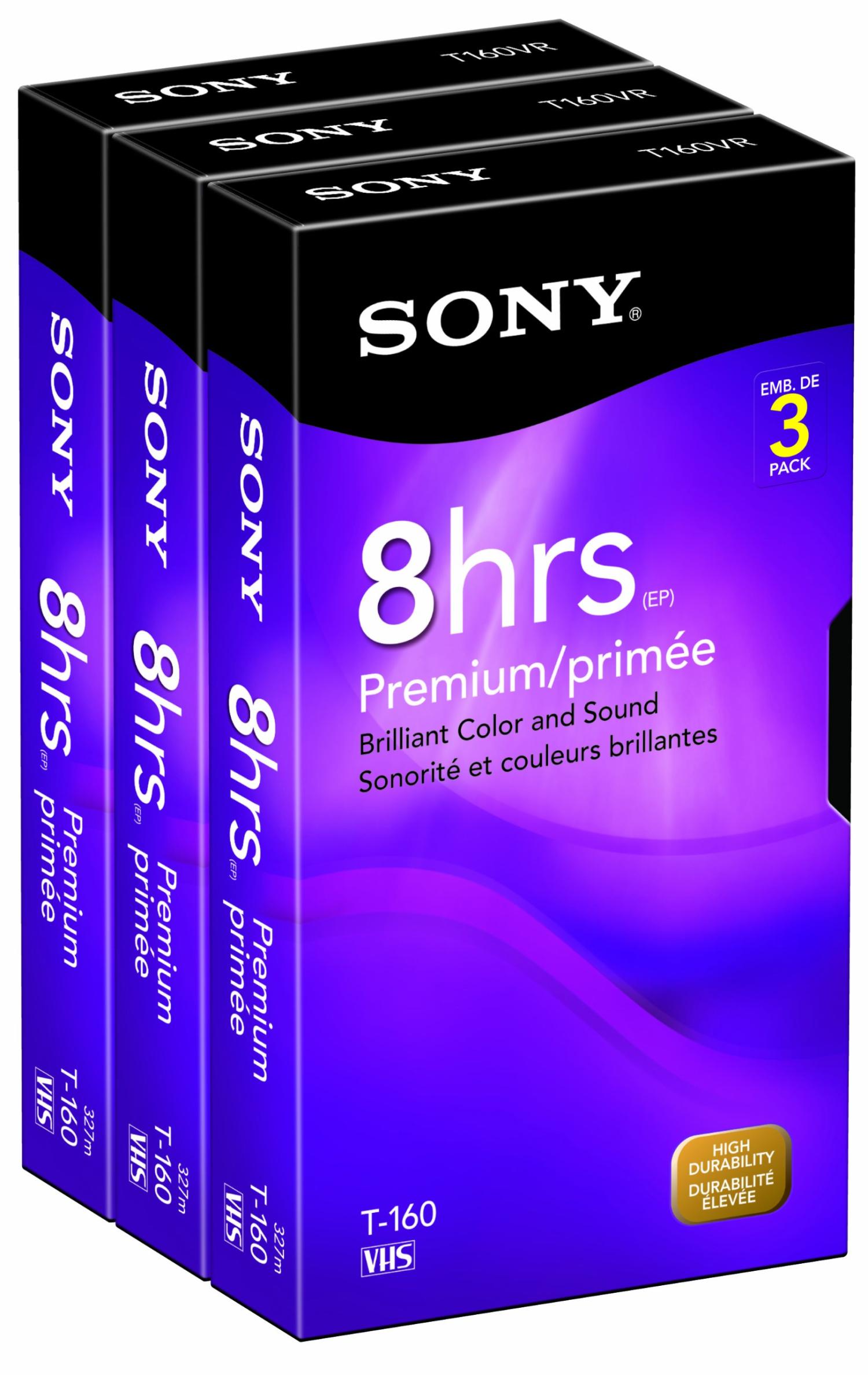 Sony 3T160VR 160-Minute VHS - 3 Pack | Discontinued by Manufacturer ...