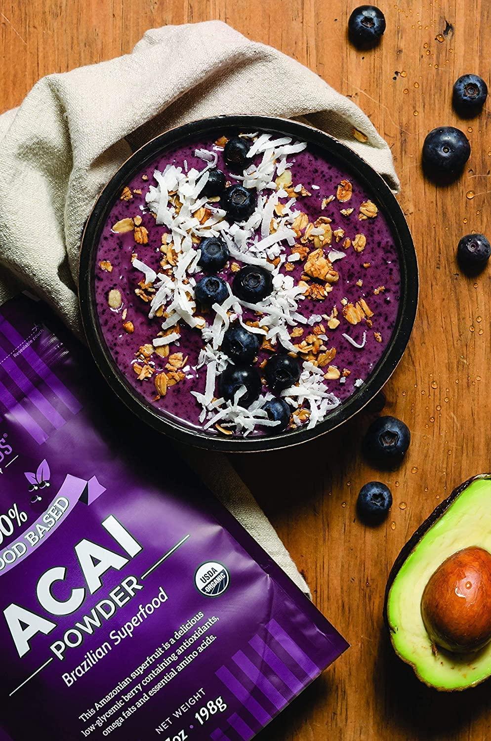 Organic Acai Powder (7 oz) - Natural Freeze Dried Superfood with ...