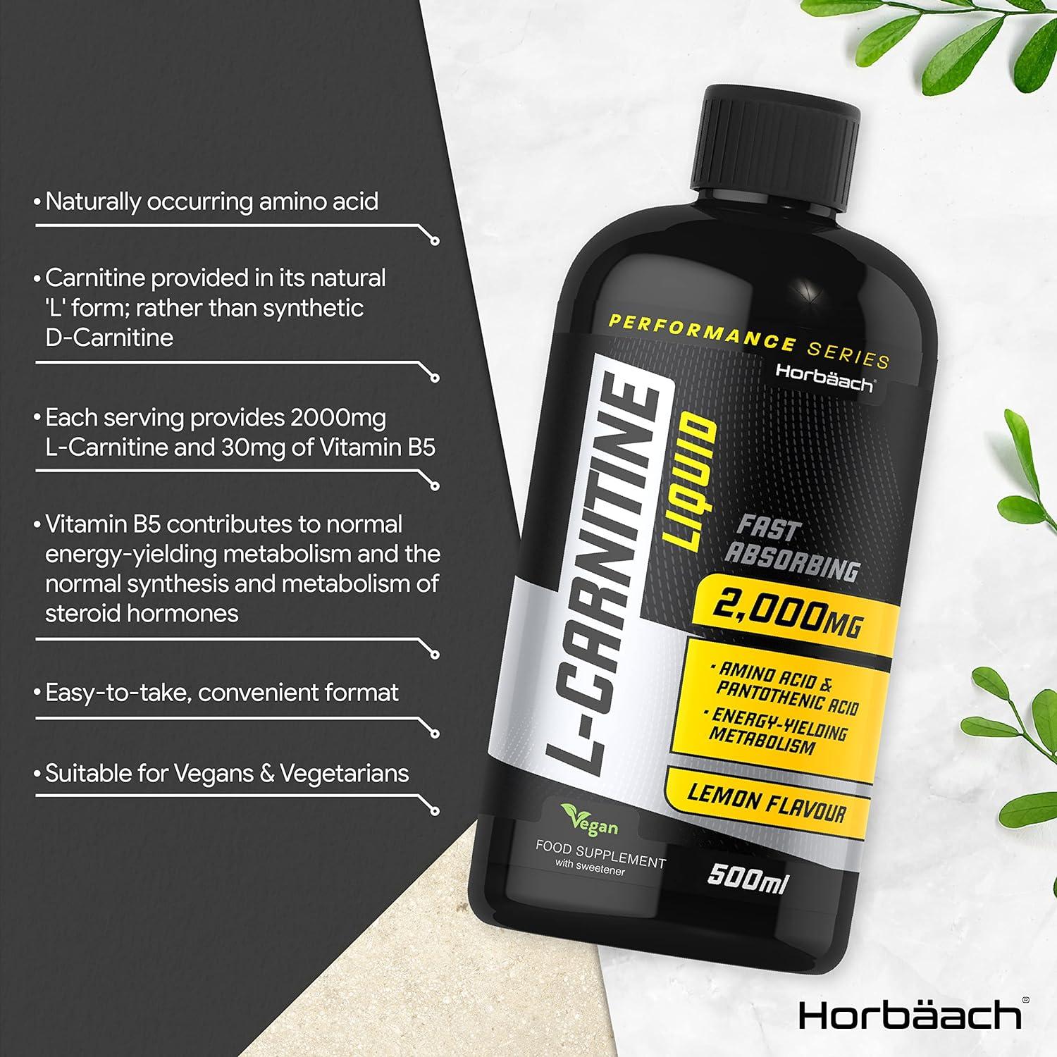 L Carnitine Liquid 2000mg | 500ml Lemon Flavour | High Strength Amino ...