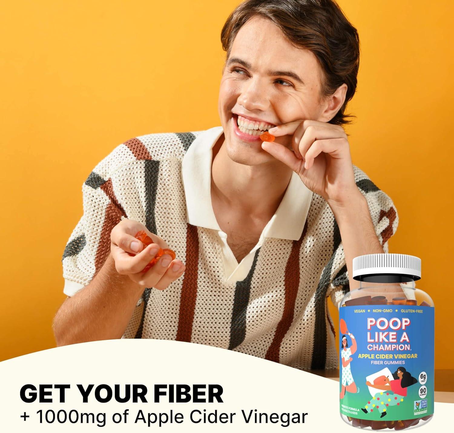 Poop Like a Champion Ultra Fiber Gummies with ACV and Super Berry ...