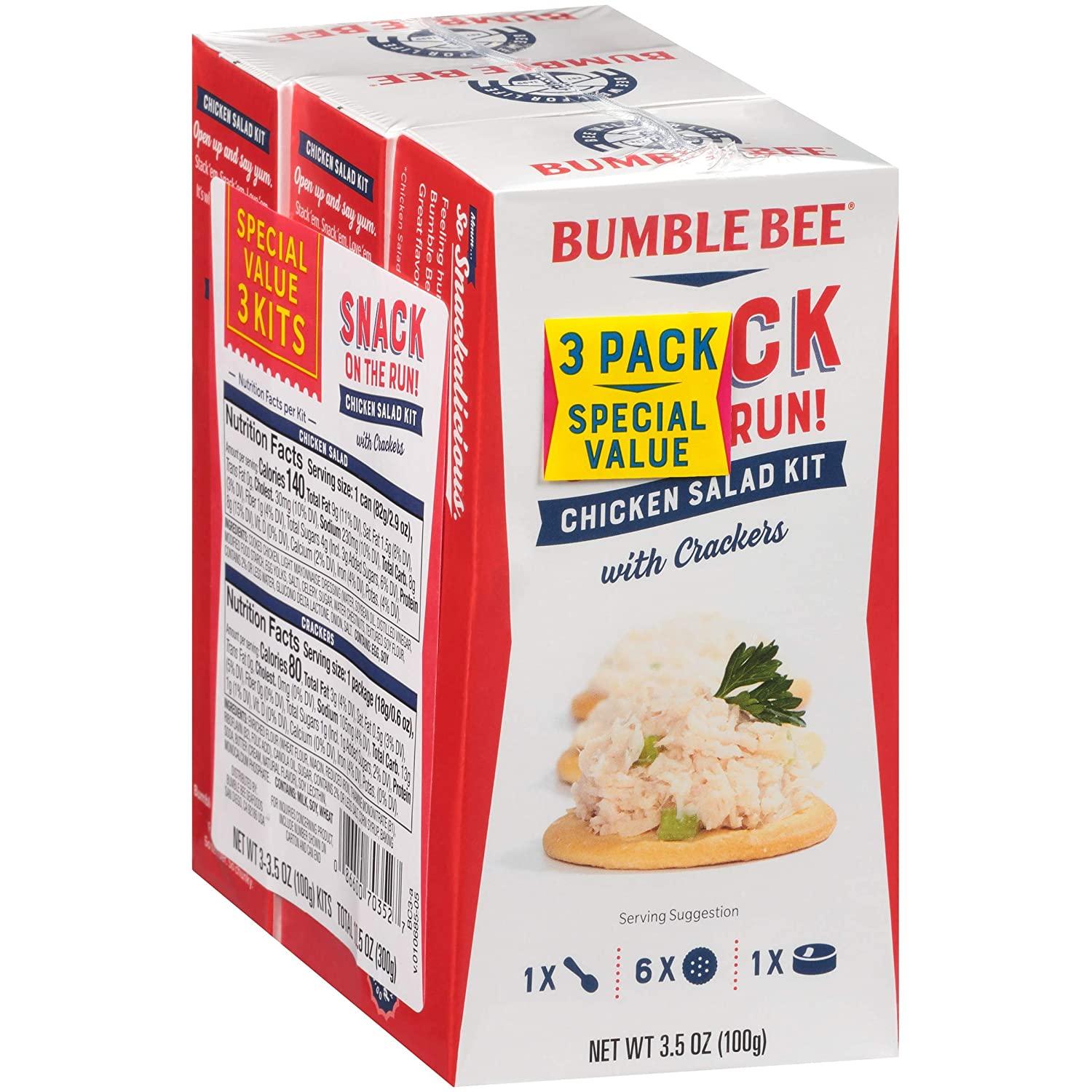 Bumble Bee Chicken Salad Snack on the Run Kit - Pack of 3, 3.5oz ...