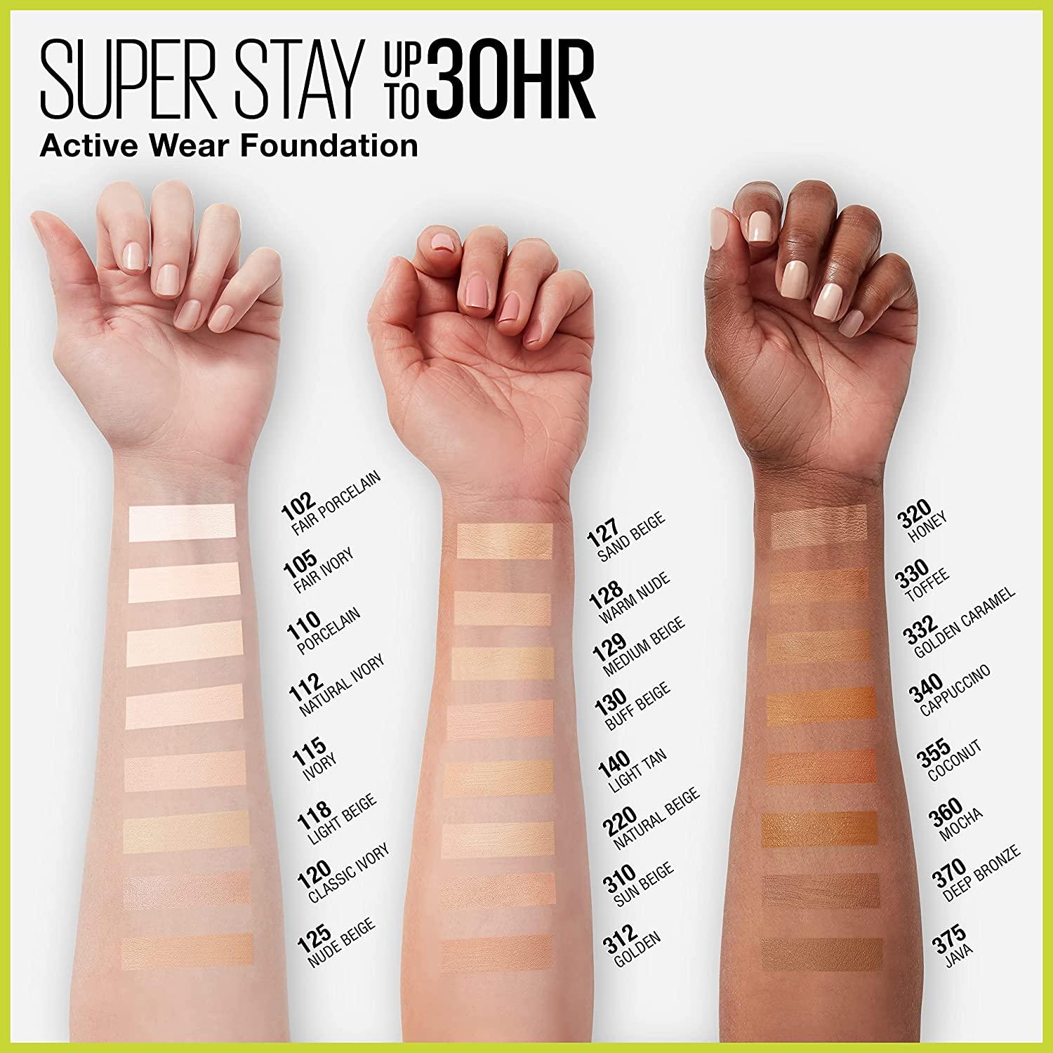 Maybelline Super Stay Full Coverage Foundation 127 Sand Beige - 1 fl oz ...