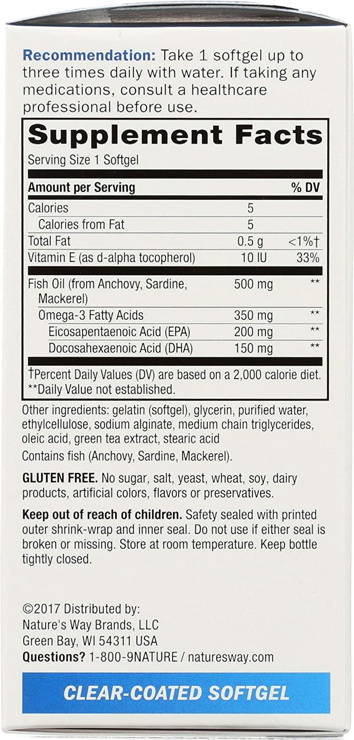 Nature's Way Super Fisol Fish Oil 70% EPA & DHA - No Fishy Burps, 90 ...