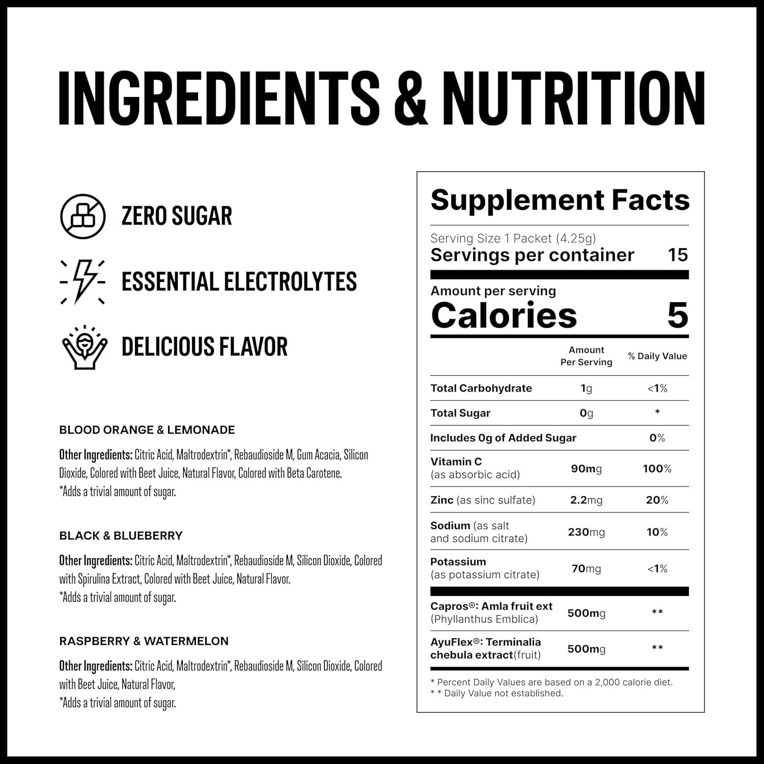 Buy Variety Pack Electrolyte Drink Mix Powder | Zero Sugar Flavored ...