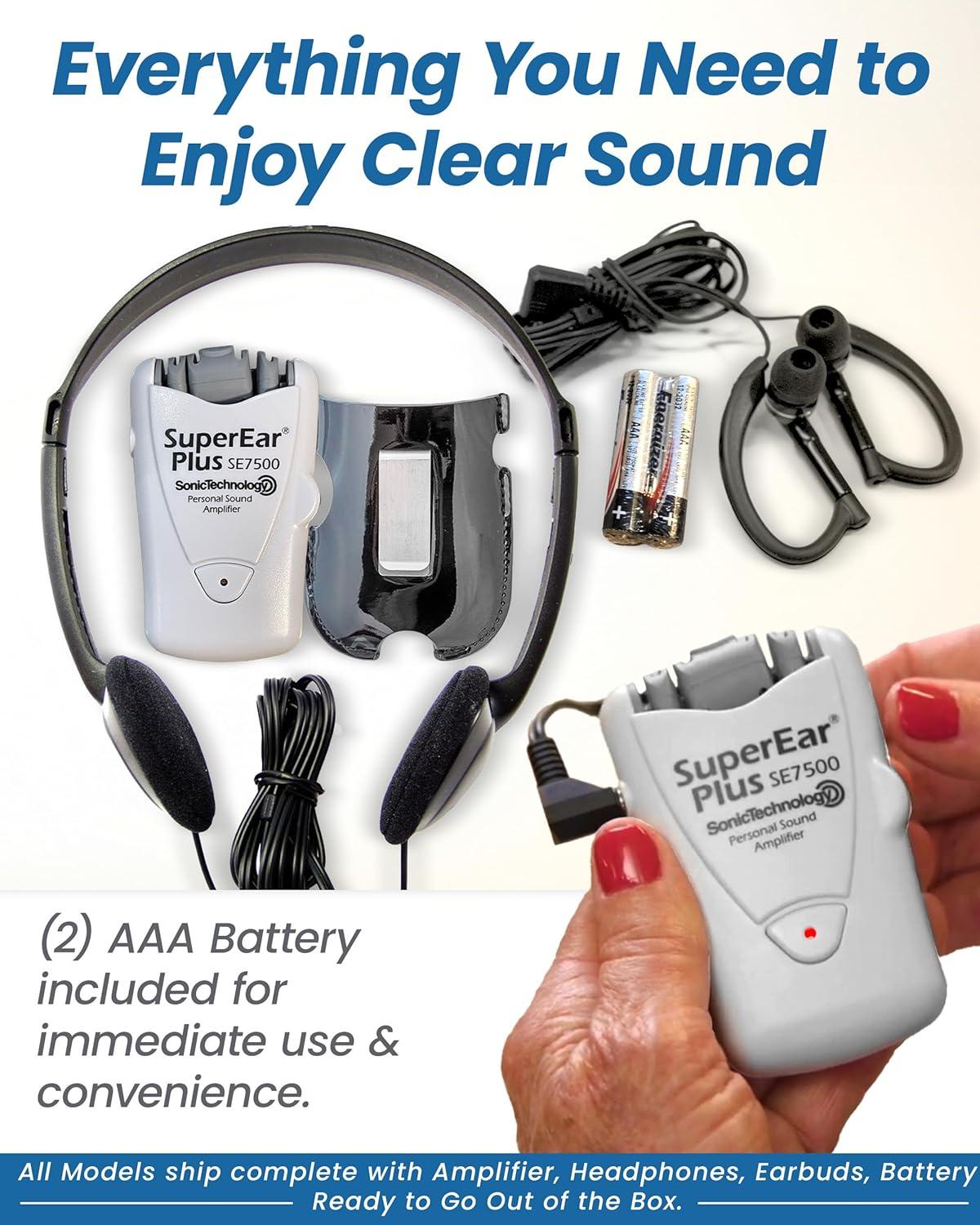 SuperEar Plus SE7500 Personal Sound Amplification Device with Case ...