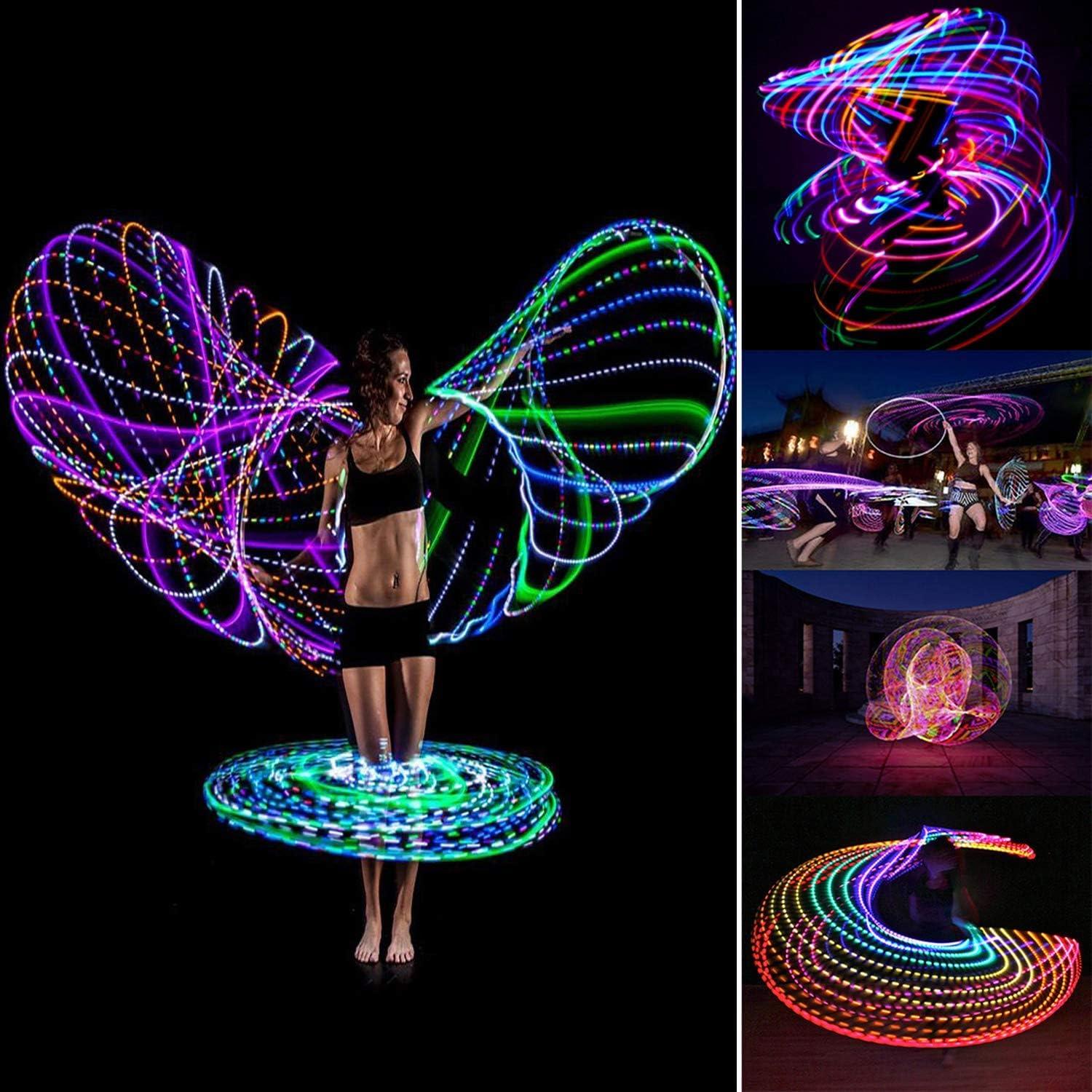 FIKWO LED Hoop - 24in Light Up Hoop for Kids & Adults | Auto Color ...