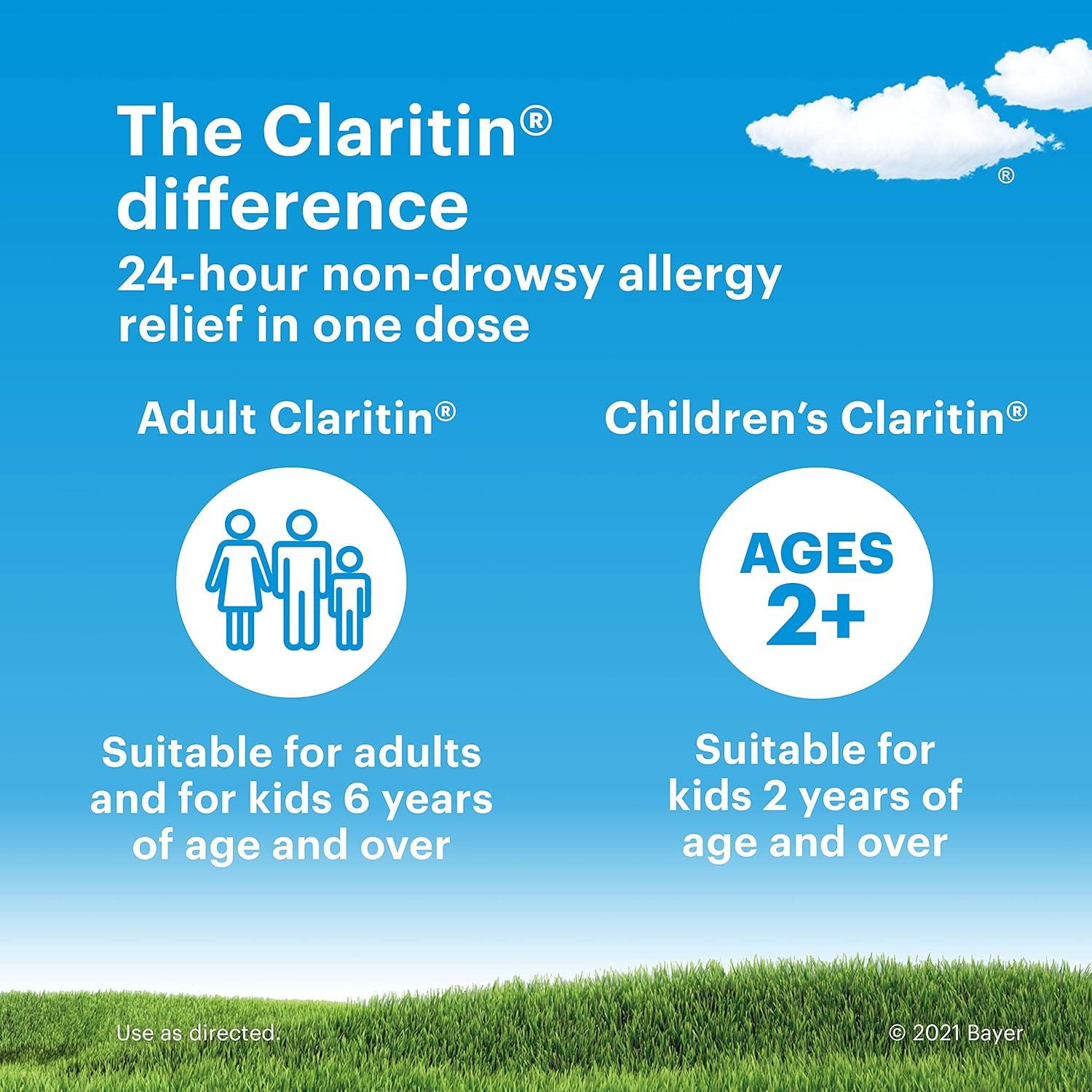 Claritin 24 Hour Non-Drowsy Allergy Relief Set - 45 Tablets for Adults ...