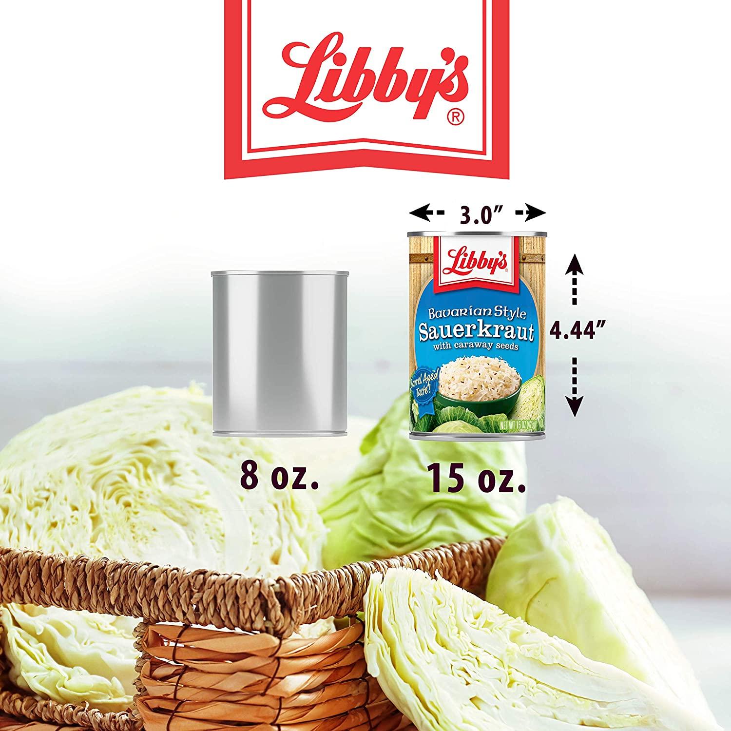 Libby's Bavarian Style Sauerkraut with Caraway Seeds - Mildly Tart & Slightly Sweet | 15 oz Can ...