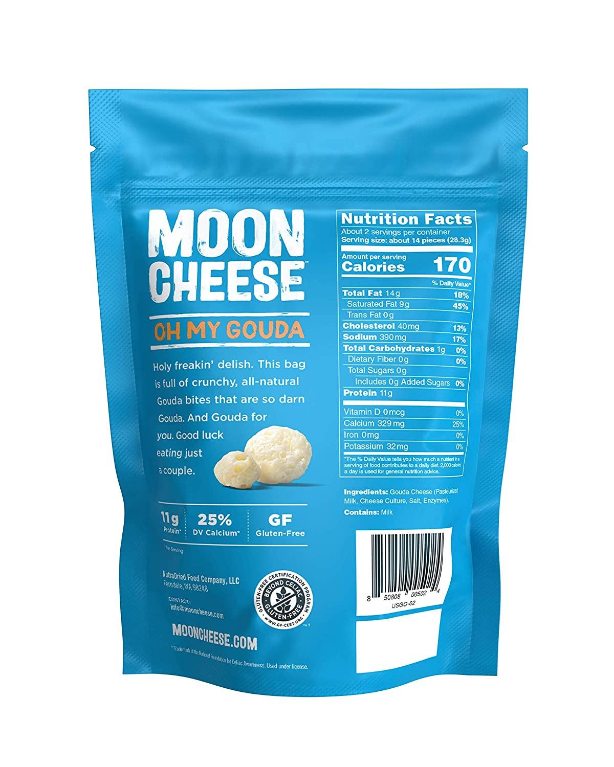 Moon Cheese Gouda Snack - 100% Natural 2 oz | Healthy Cheese Snack ...
