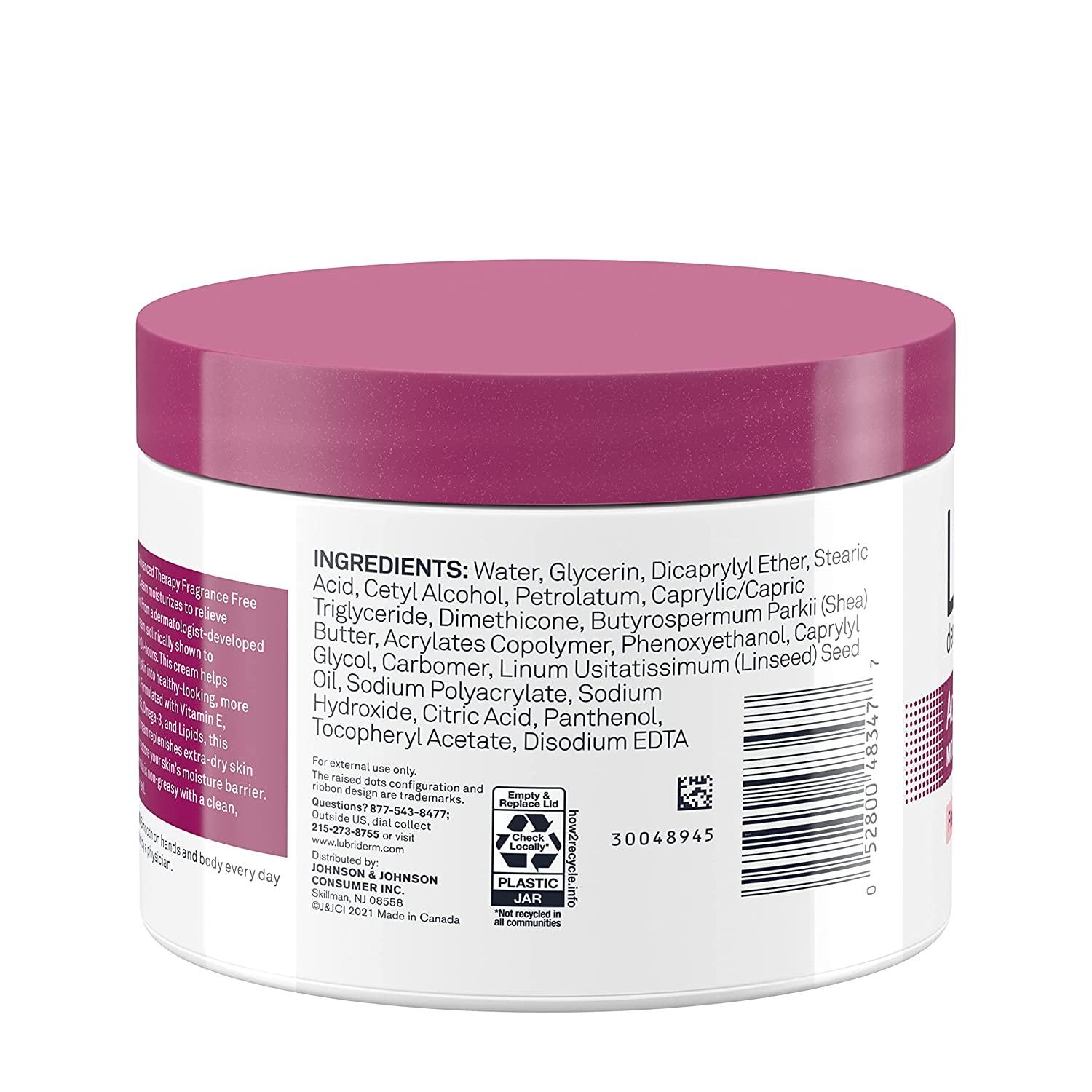 Lubriderm Advanced Therapy Moisturizing Cream - Fragrance-Free, Vitamin ...