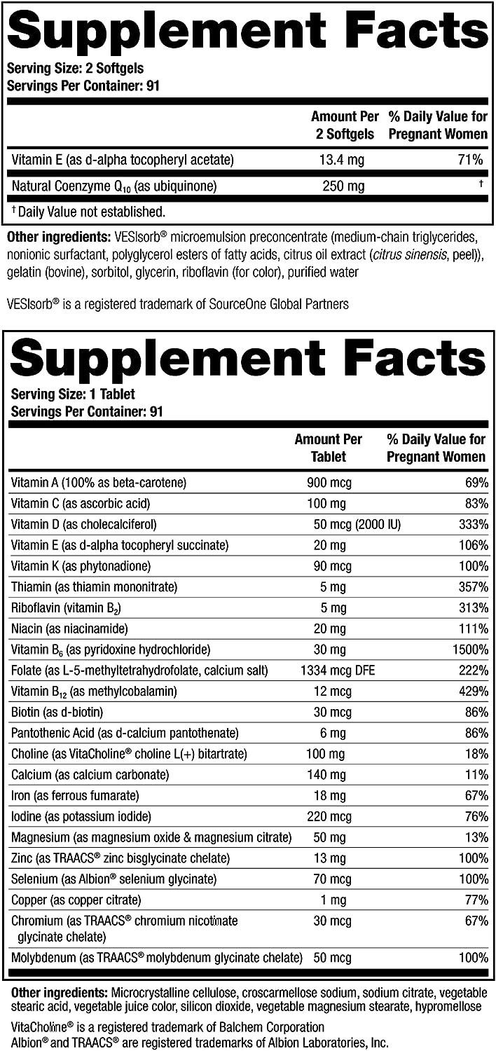 Theralogix TheraNatal OvaVite Preconception Vitamins - 13-Week Supply ...