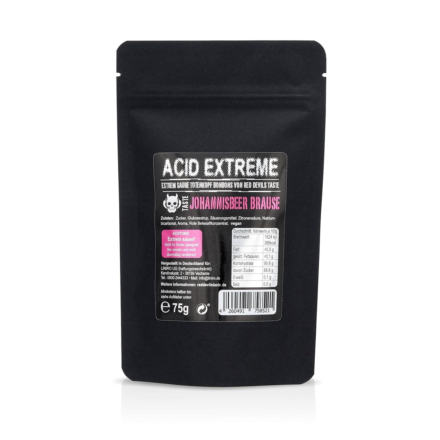 Red Devils Taste Acid Skull Drops - Extra Sour Black Currant Soda 75g ...