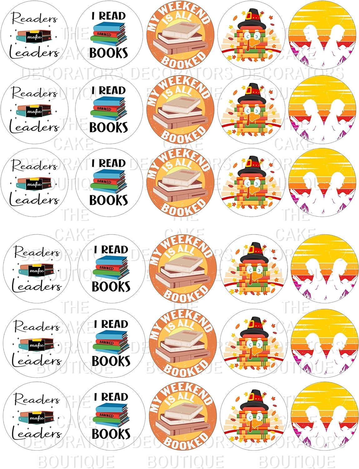 30 edible Reading World Book Day kids childrens party decorations style ...