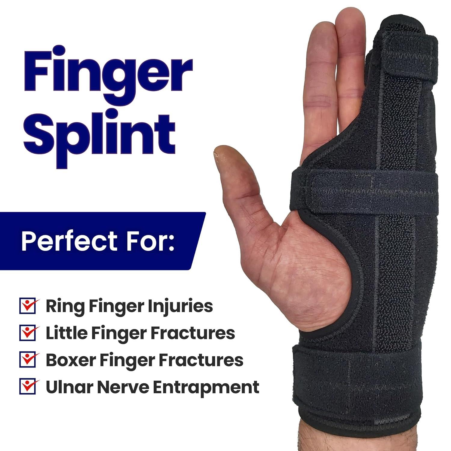Metacarpal Finger Splint Brace - Left Hand, Large Size | Support for ...