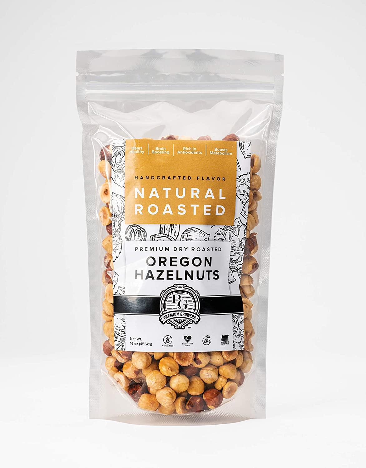 Premium Oregon Farm To Table Dry Roasted Hazelnuts - 1 LB Bag | Natural ...