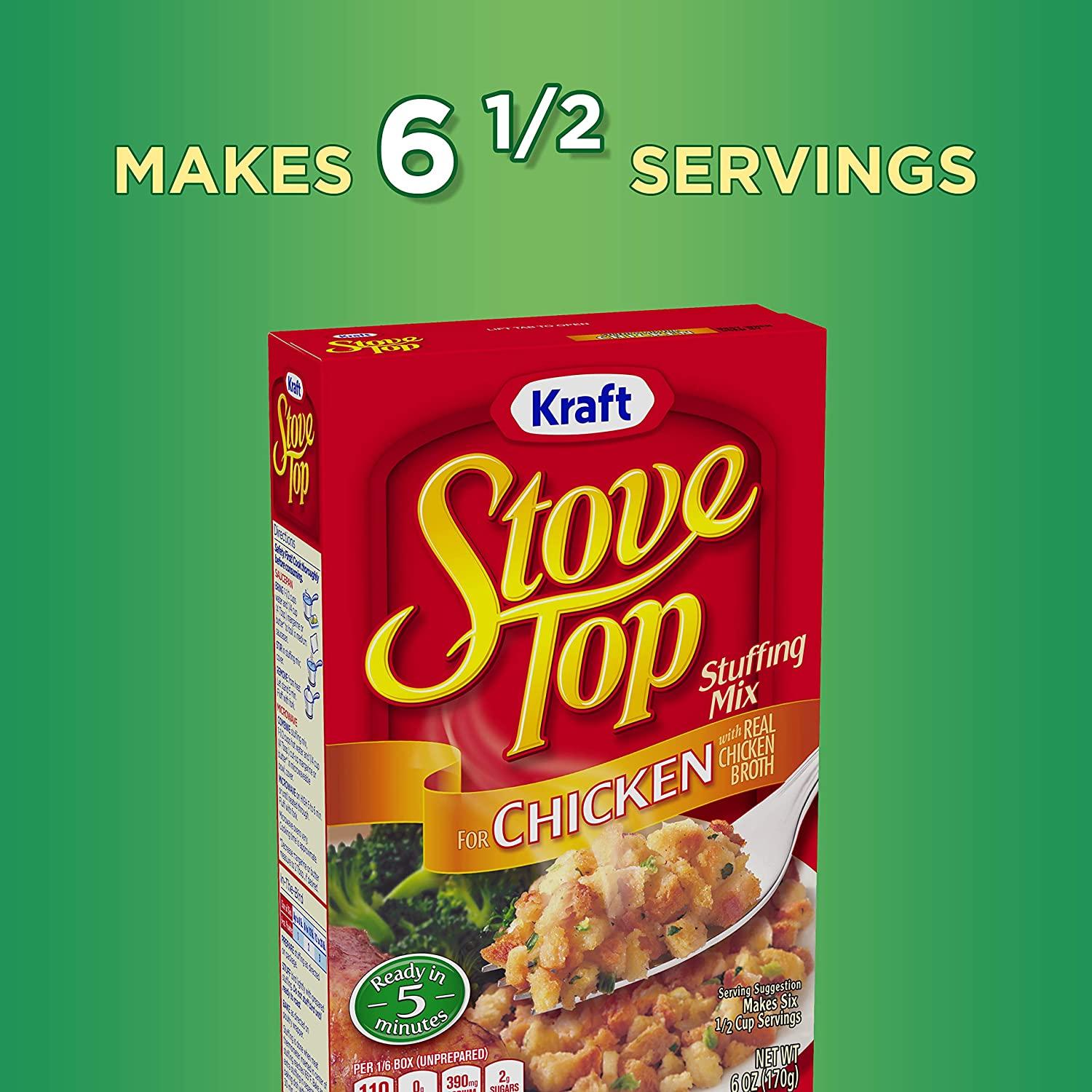 Stove Top Chicken Stuffing Mix 6 oz (Pack of 12) - Delicious Chicken ...