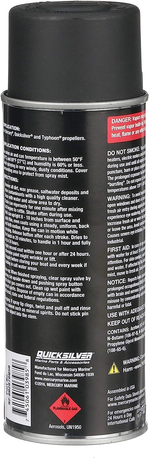 Quicksilver 802878Q50 EDP Propeller Black Satin Enamel Spray Paint ...