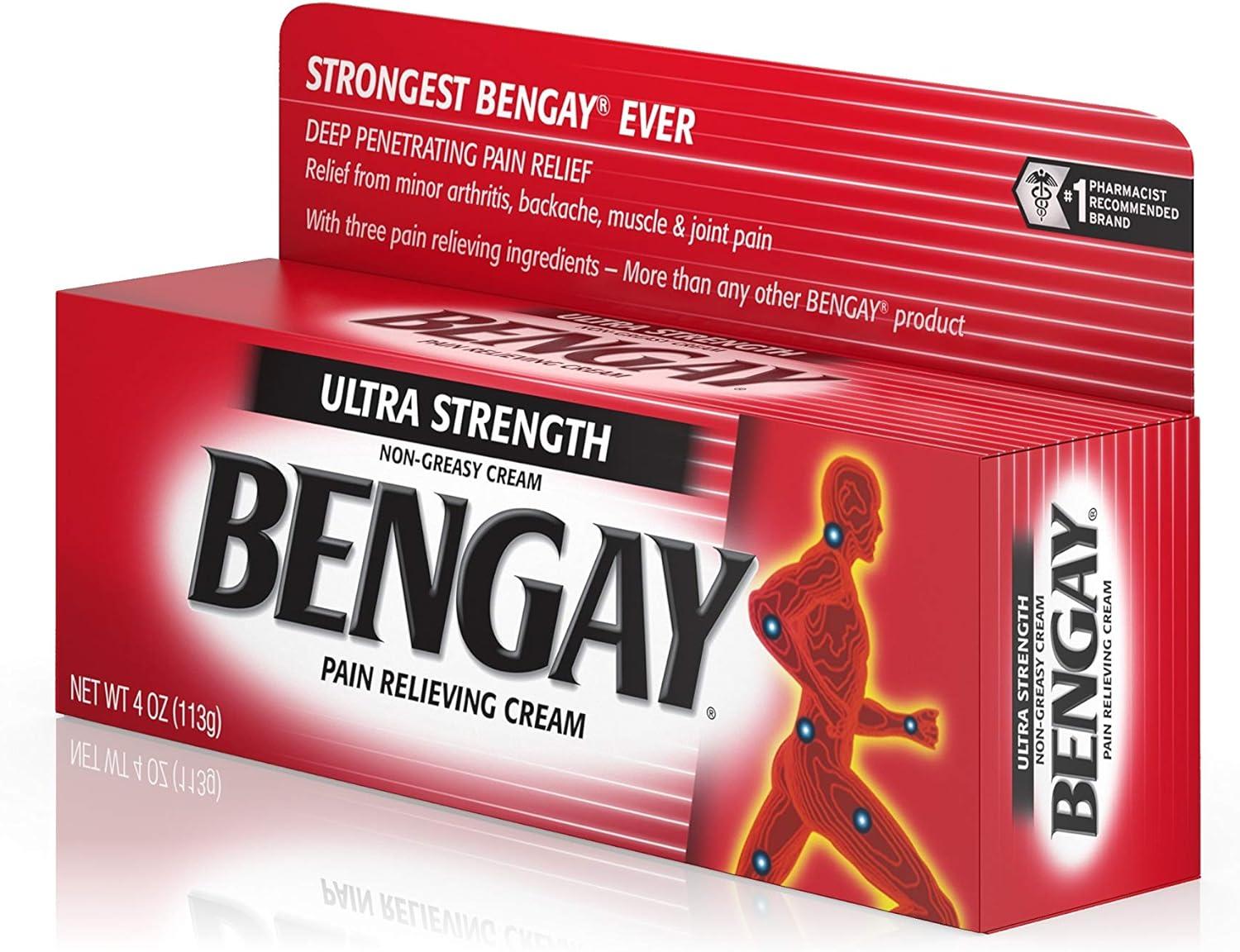 Bengay Ultra Strength Pain Relief Cream - 4 oz | Topical Analgesic for Arthritis, Muscle, Joint ...