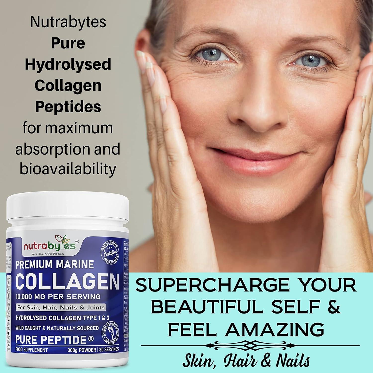 Marine Collagen Powder 10000mg Type 1 & 3 | Unflavoured Hydrolysed ...