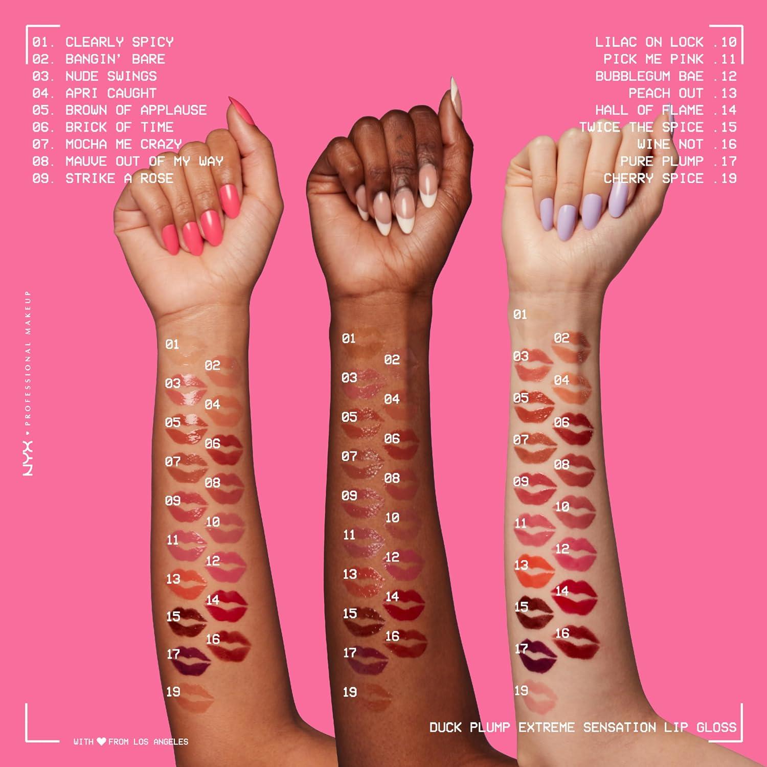 NYX Professional Makeup Duck Plump Lip Lacquer - Pout Gloss Glossy ...