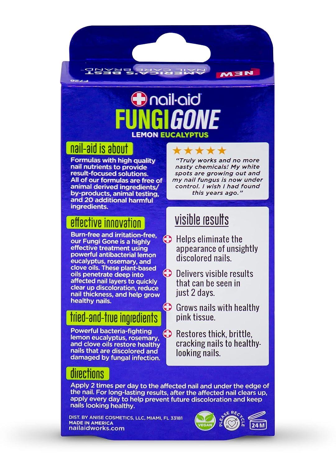 Nail-Aid FUNGI GONE Lemon Eucalyptus Clear - Anti-Fungal Nail Treatment ...