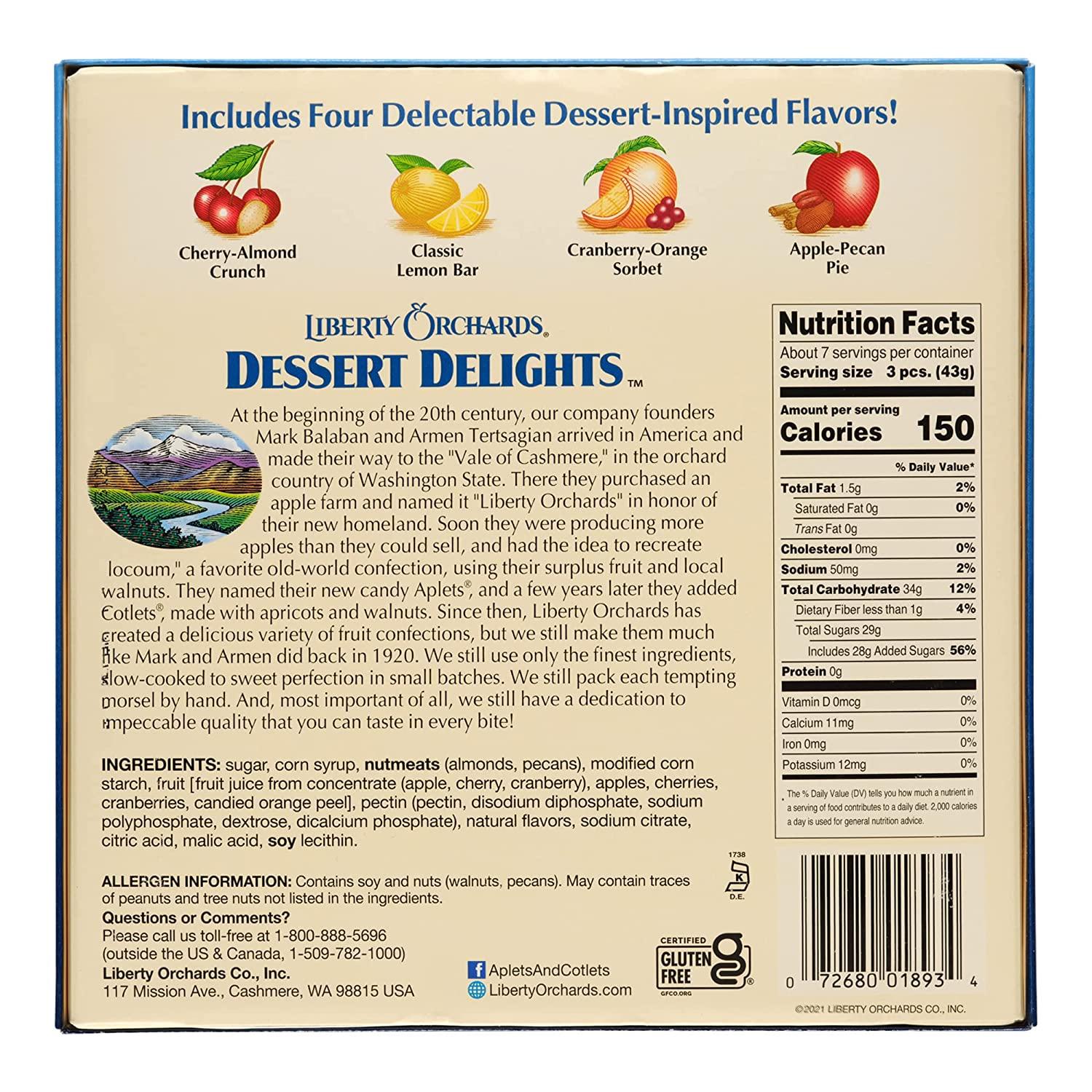 Liberty Orchards Dessert Delights Fruit & Nut Candies 10 Ounce | Buy ...