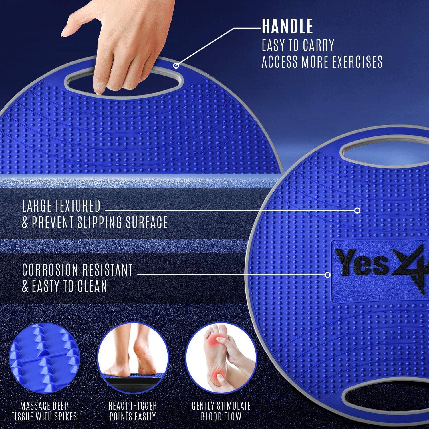 Yes4All Cobalt Blue Plastic Wobble Balance Board - Round Balance ...