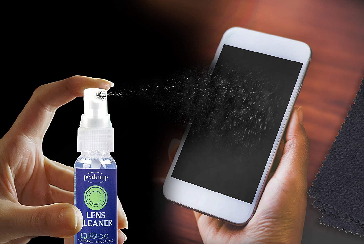 Eyeglass Lens Cleaner Kit - 6oz Spray Bottle + 1oz Travel Bottle, 6 ...