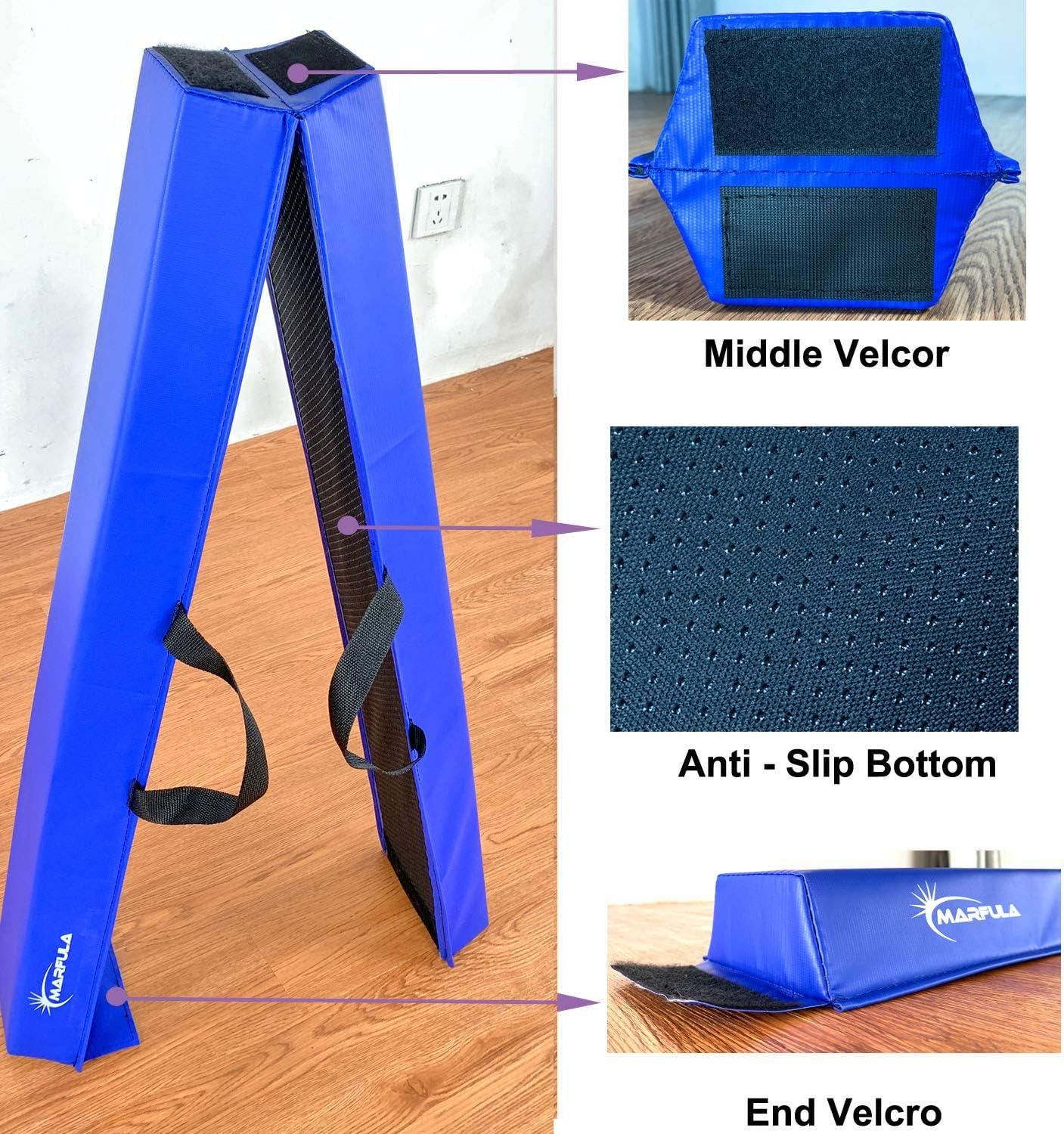 MARFULA 8FT Blue Folding Balance Beam for Kids - Non Slip Gymnastics ...