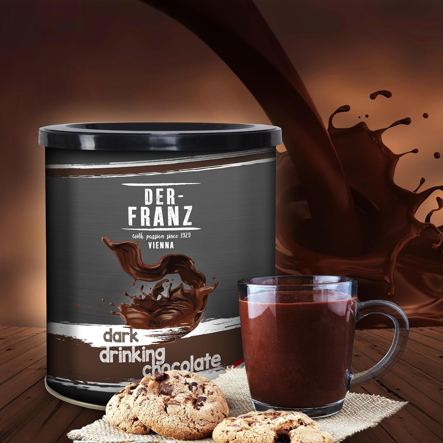Der Franz Dark Drinking Chocolate - 2 x 500g Gourmet Hot Chocolate Mix ...